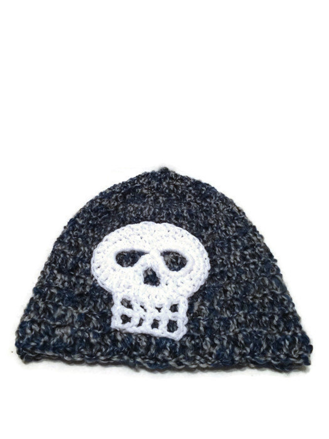 Skull Hat Skull Beanie Halloween Hat Blue Skull Hat Skull | Etsy