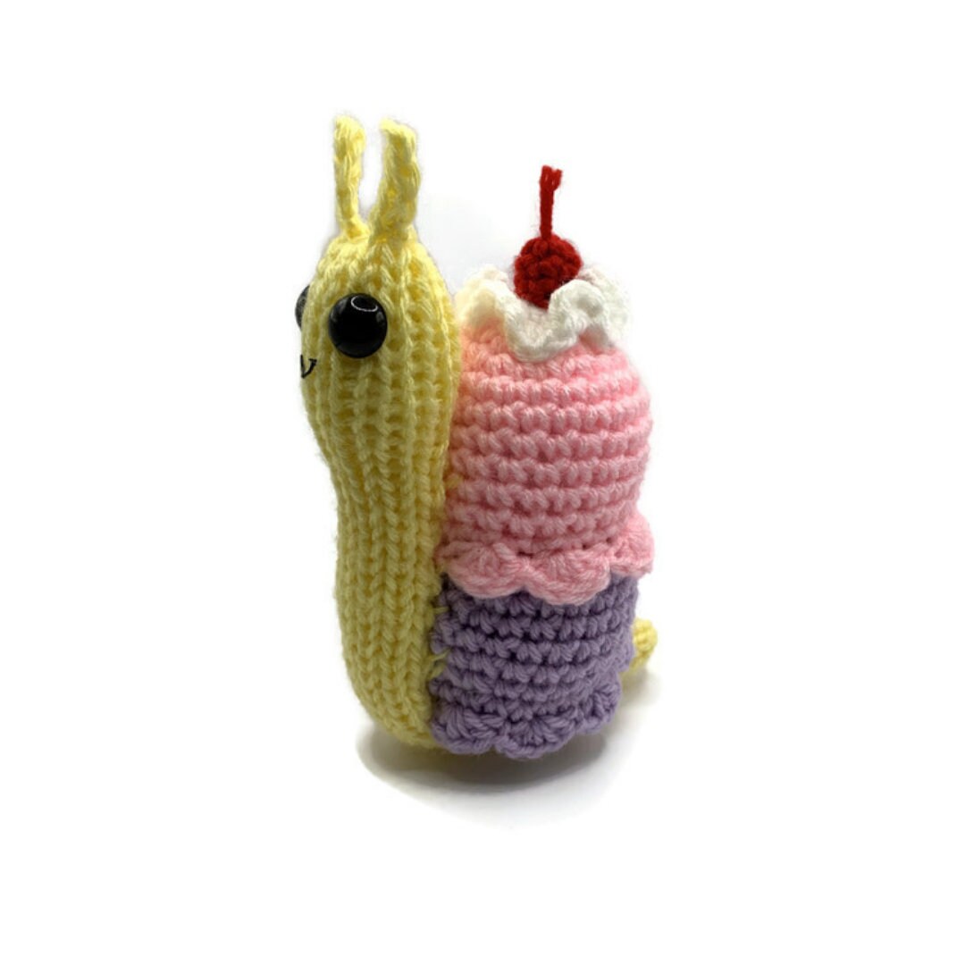 Ice Cream Snail Plushie, Sundae Snail, Foodimal Plush, Kawaii Snail ...