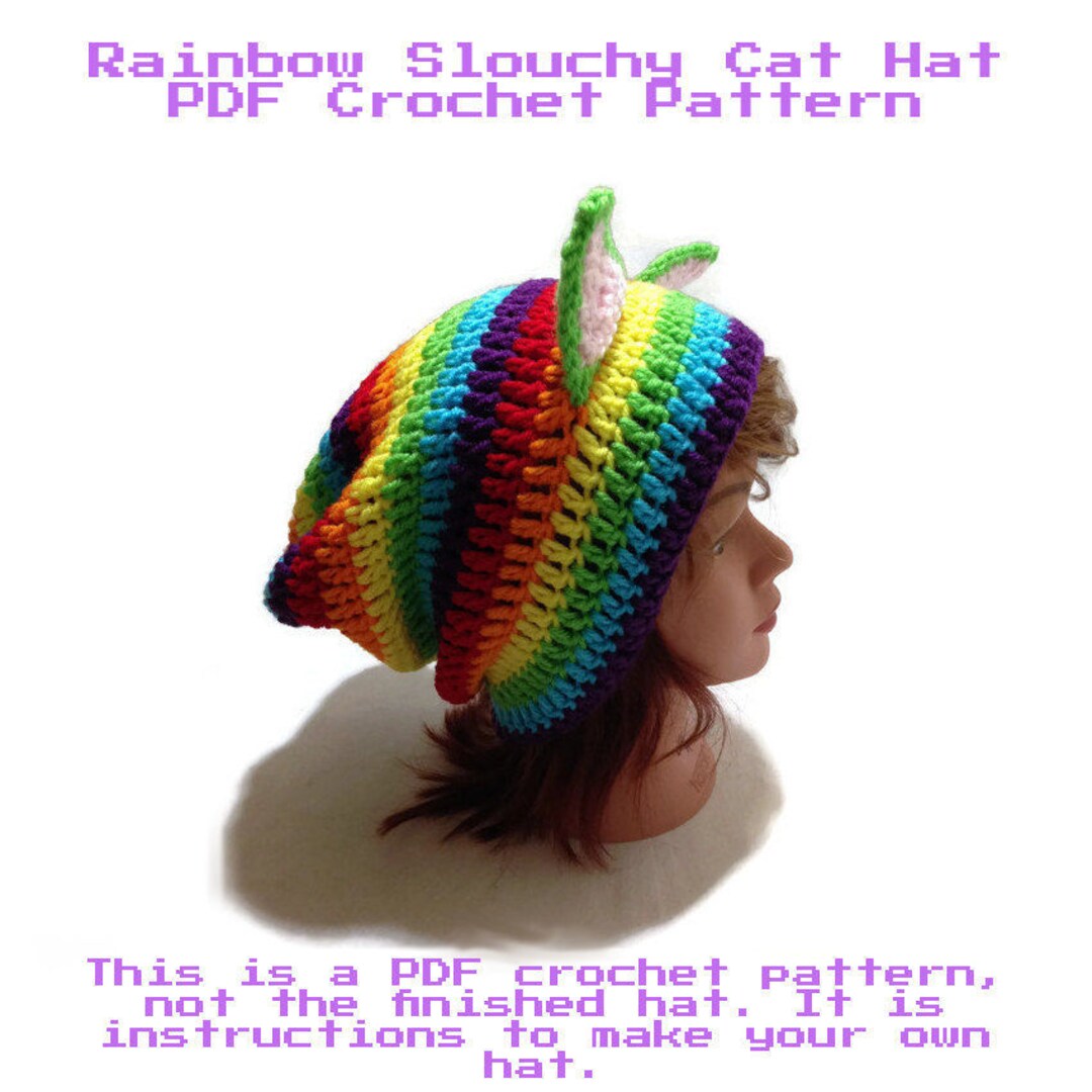 Rainbow Cat Pattern Crochet Pattern Crochet Cat DIY - Etsy