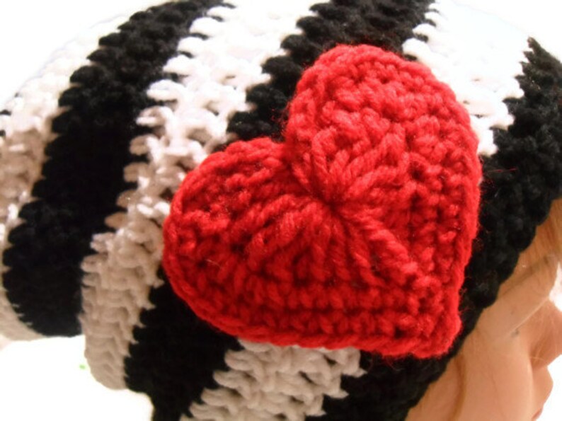 Heart Hat Valentines Day Black and White Hat Girls Hats - Etsy