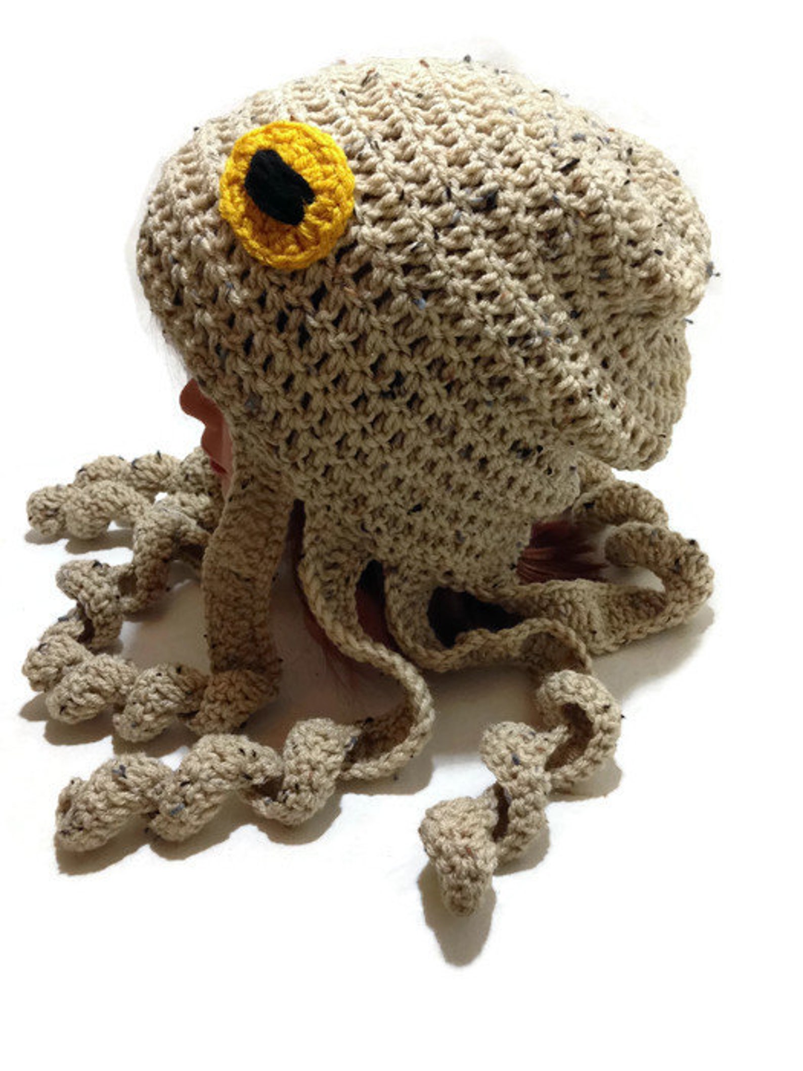 Octopus Hat Octopus Costume Tan Octopus Beanie Slouchy - Etsy
