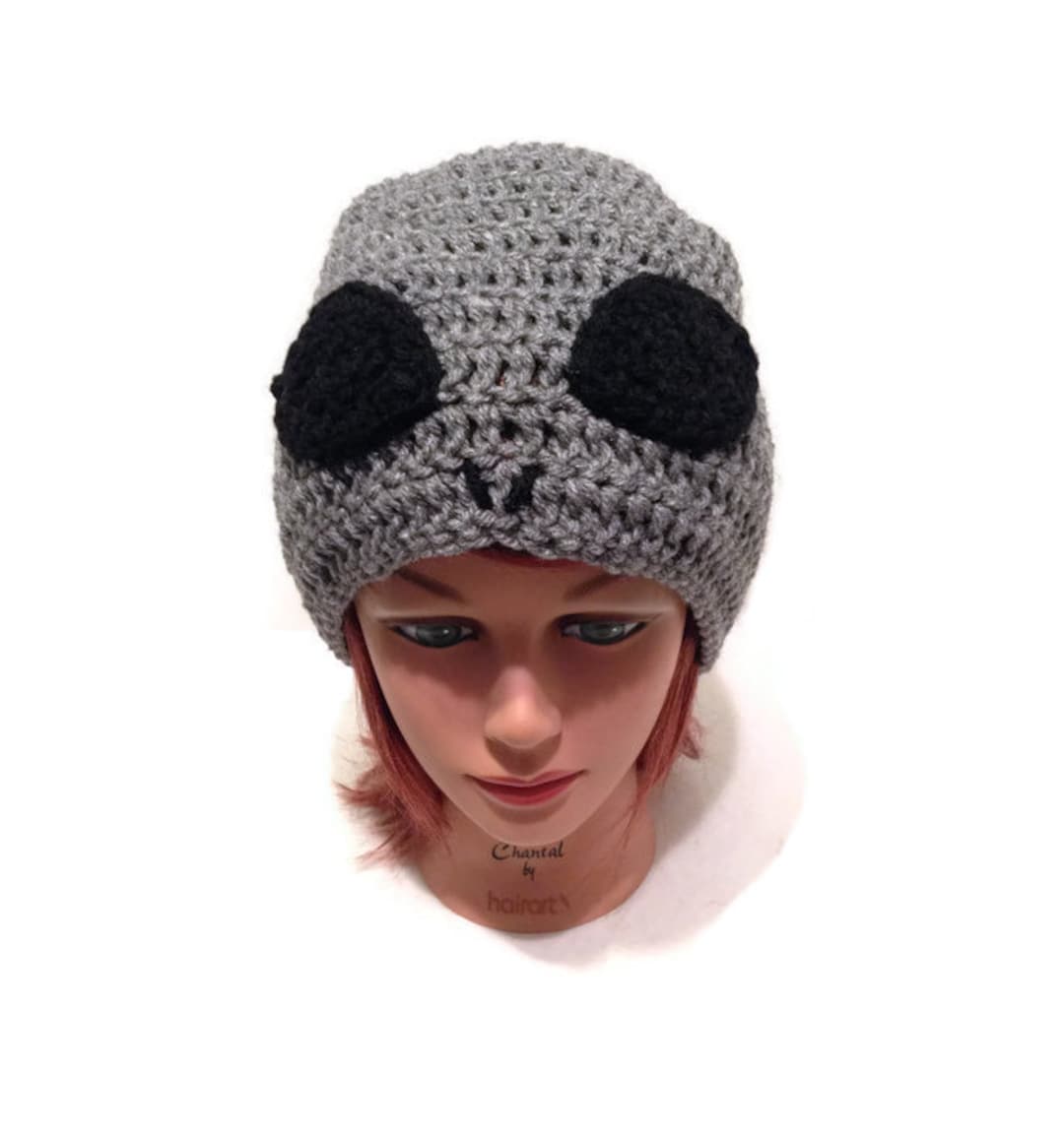 Grey Alien Slouchy Hat Alien Novelty Beanie Crochet Slouchy Hat Silly ...