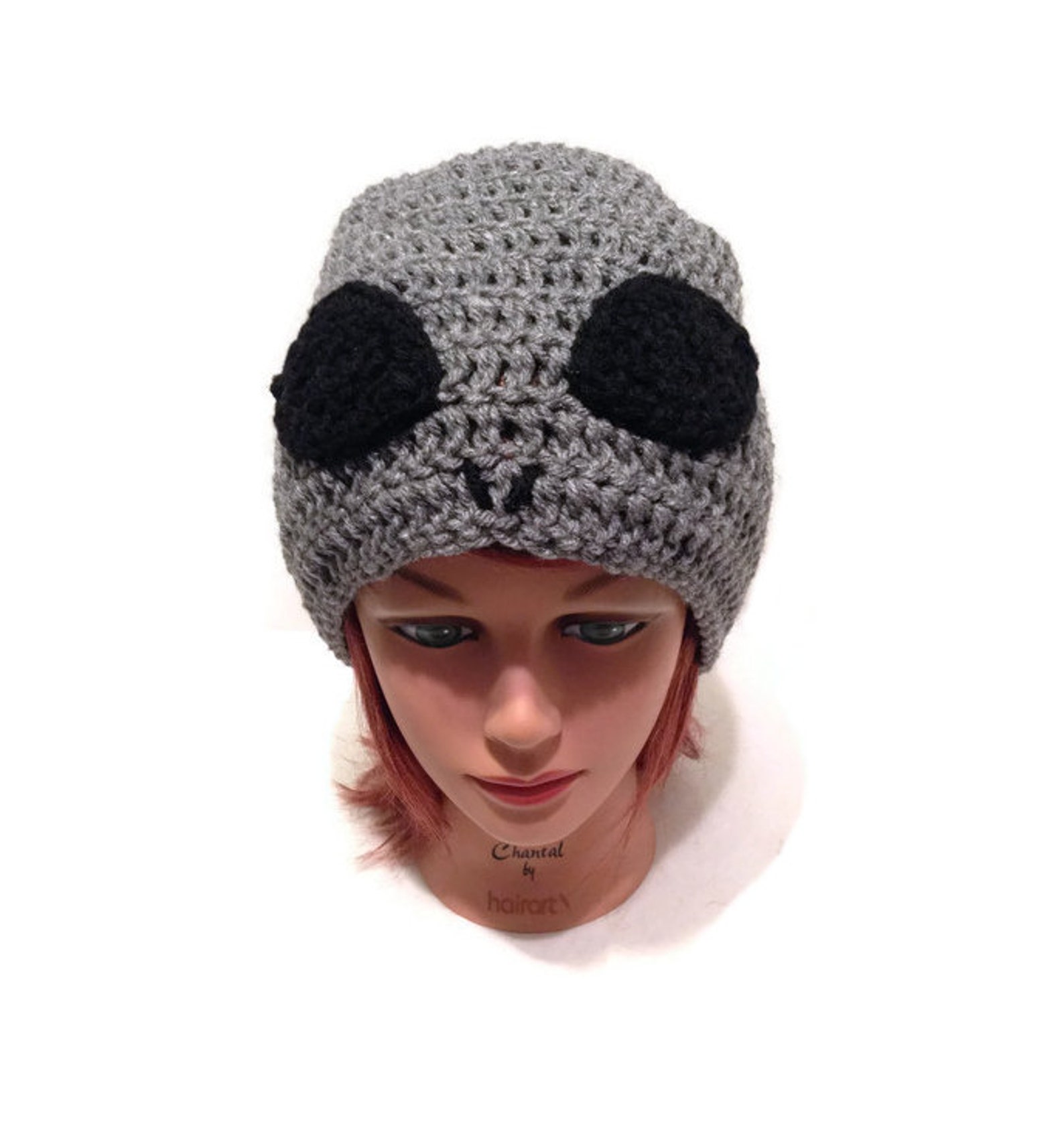 Grey Alien Slouchy Hat Alien Novelty Beanie Crochet Slouchy Hat Silly ...