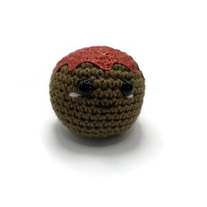 Meatball Plushie, Crochet Meatball, Kawaii Food Plush, Meatball Stuffie ...