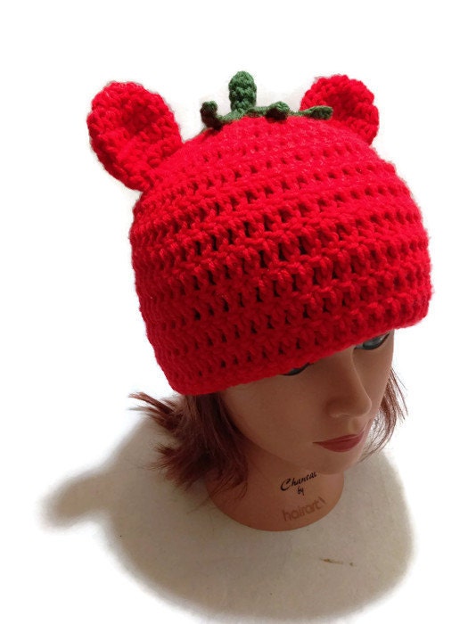 Tomato Bear Hat, Food Hat, Tomato Hat, Bear Hat, Bear Cosplay Hat ...