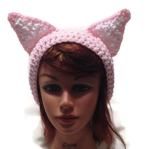 Pink Cat Hat, Pink Cat Hat, Pastel Pink Cat Hat, Cat Ears, Kawaii Cat ...