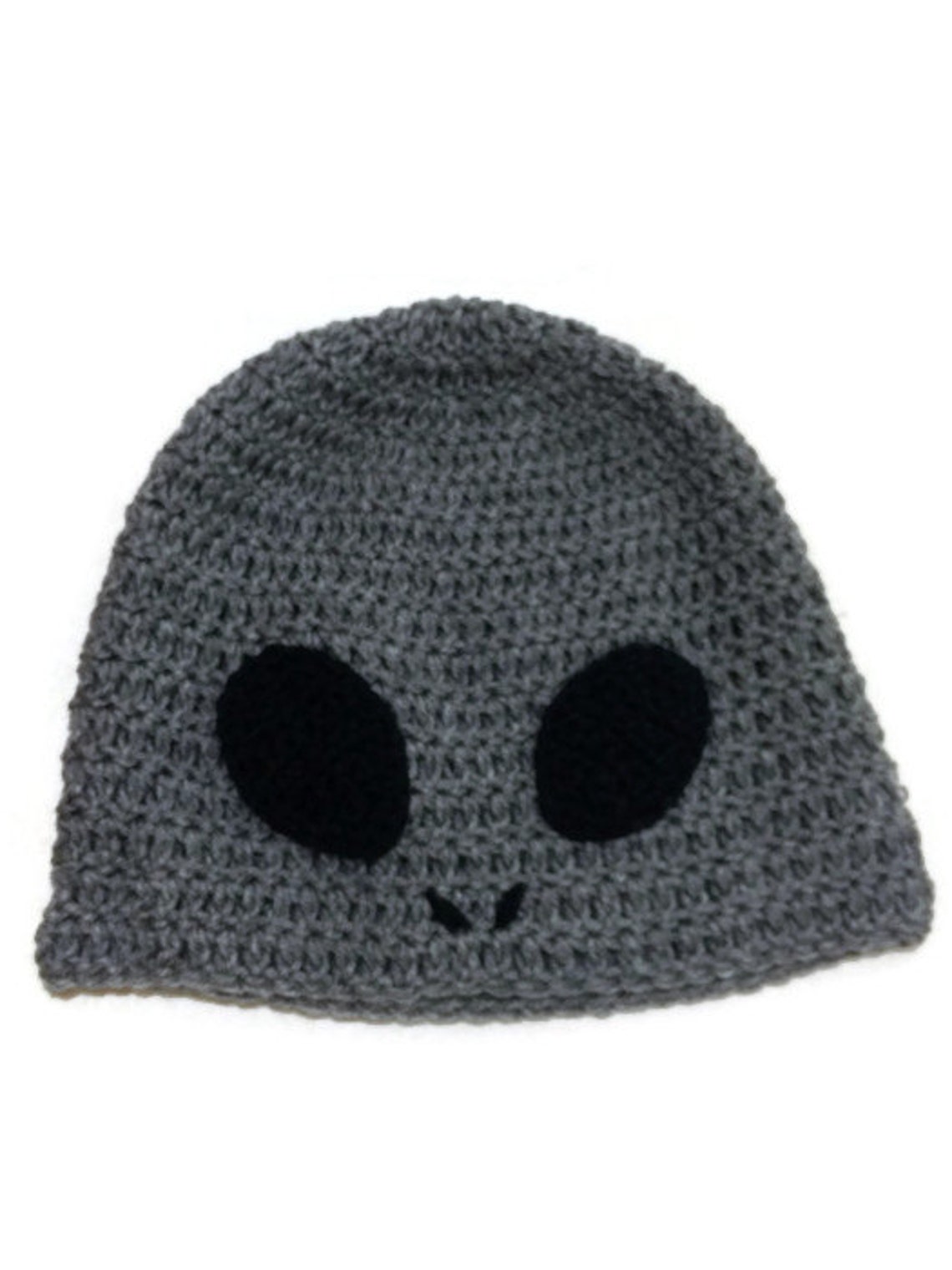 Grey Alien Slouchy Hat Alien Novelty Beanie Crochet Slouchy - Etsy