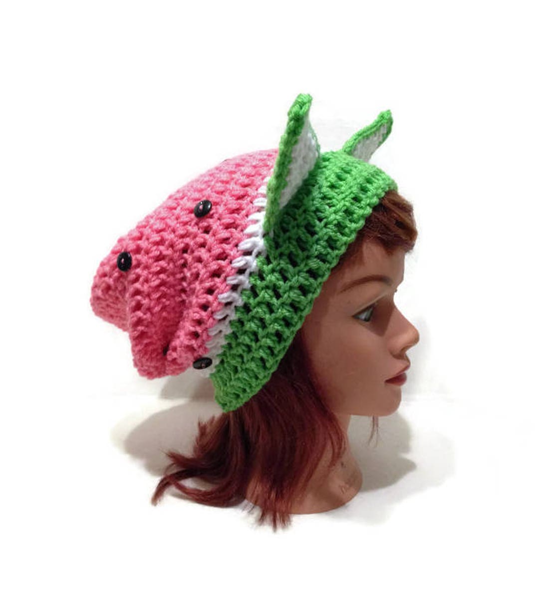 Watermelon Hat, Watermelon Cat, Cat Ears, Kawaii Watermelon Cat ...