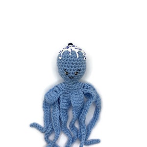 Ice Cream Octopus Plush, Blueberry Decor, Crochet Octopus Plushie ...