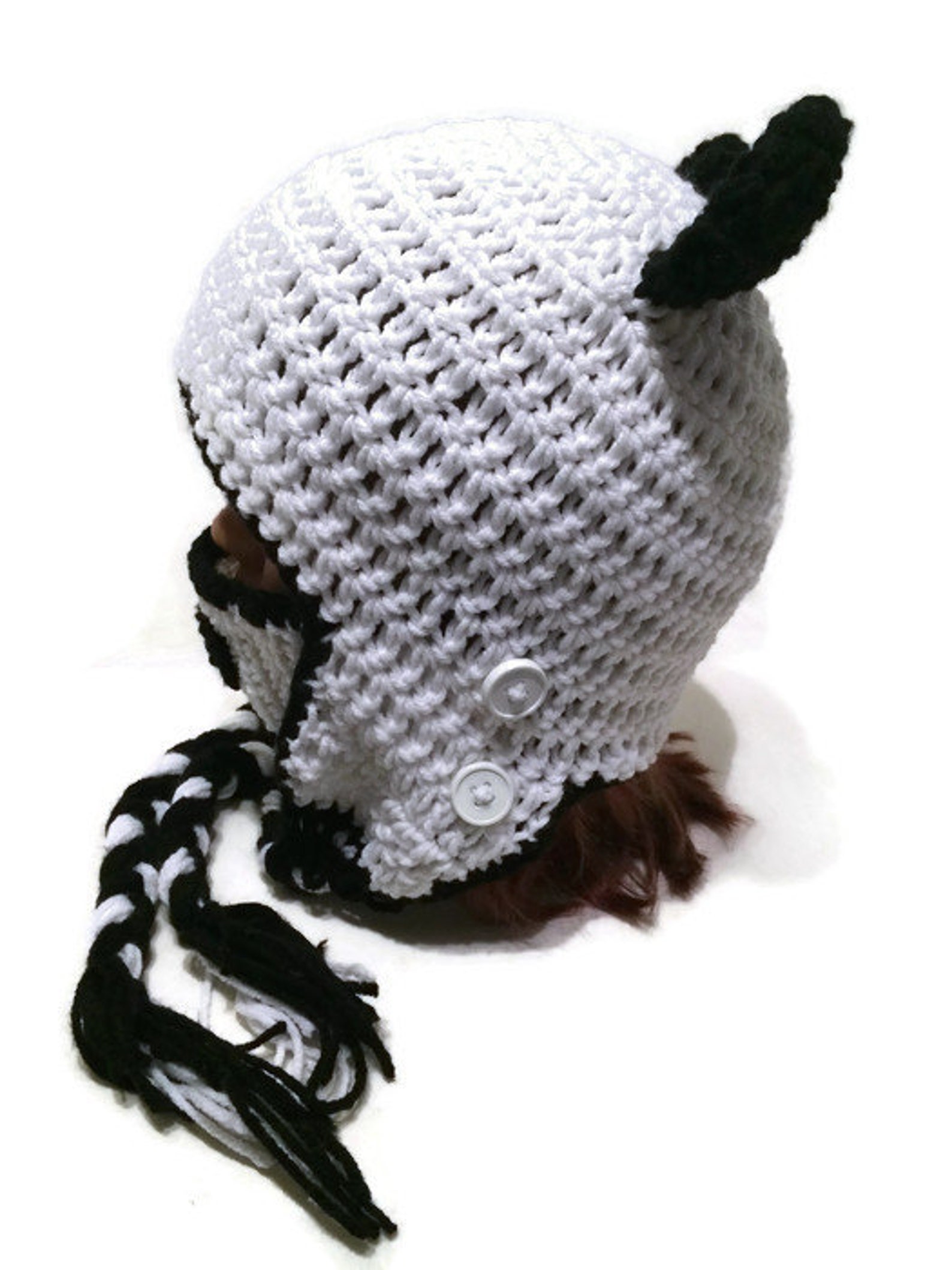 Panda Hat Panda Bear Face Mask and Ear Flap Winter Hat Novelty Panda ...