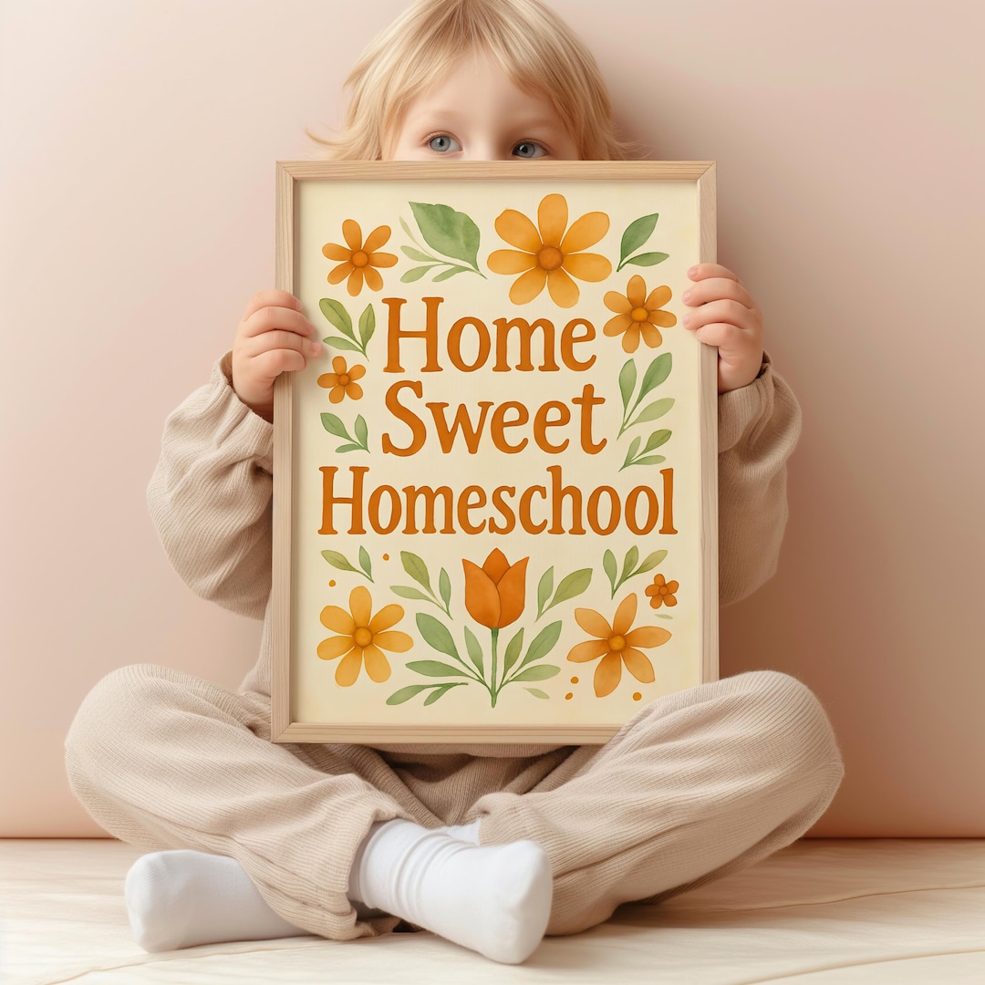 Home Sweet Homeschool Wall Art | Printable Kids School Room Decor ...