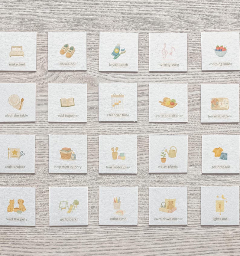 100+ Printable Routine Cards for Kids | Calm Daily Visual Schedule ...
