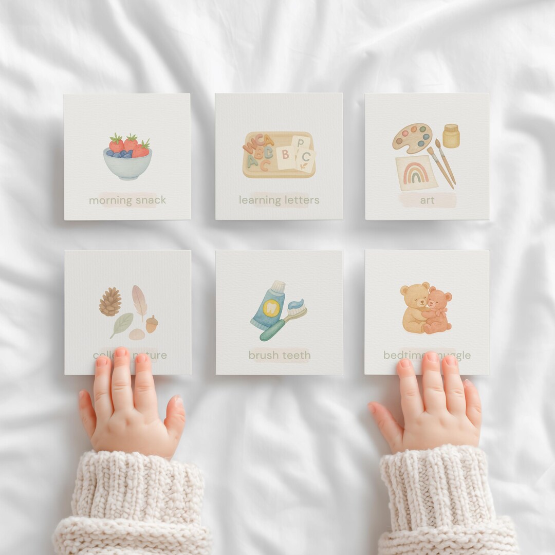 100+ Printable Routine Cards for Kids | Calm Daily Visual Schedule ...