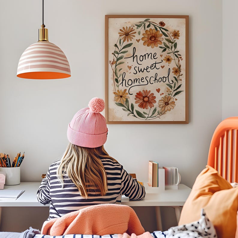 Home Sweet Homeschool Wall Art | Printable Kids School Room Decor ...