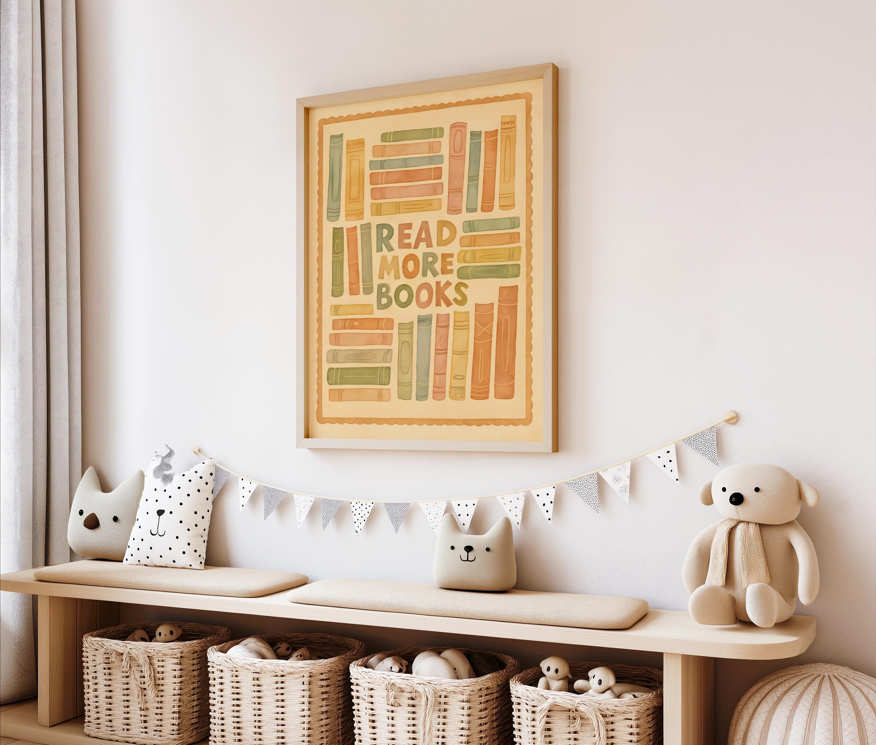 Read More Books Wall Art Print: Kids Room Decor (digital Download) - Etsy