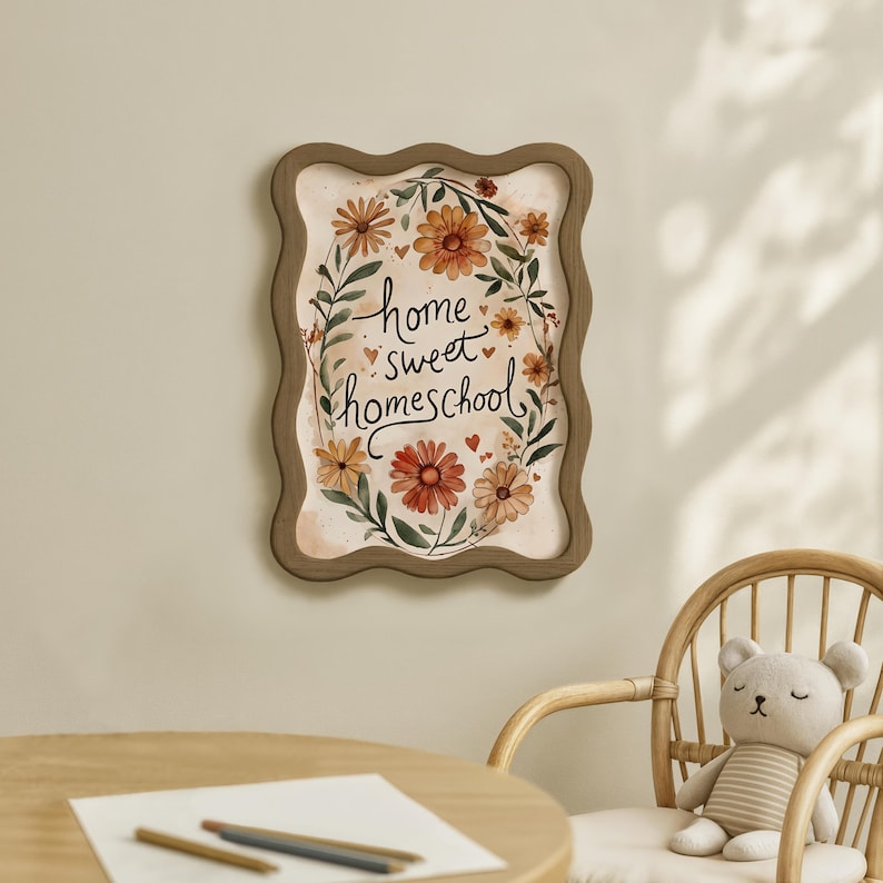 Home Sweet Homeschool Wall Art | Printable Kids School Room Decor ...