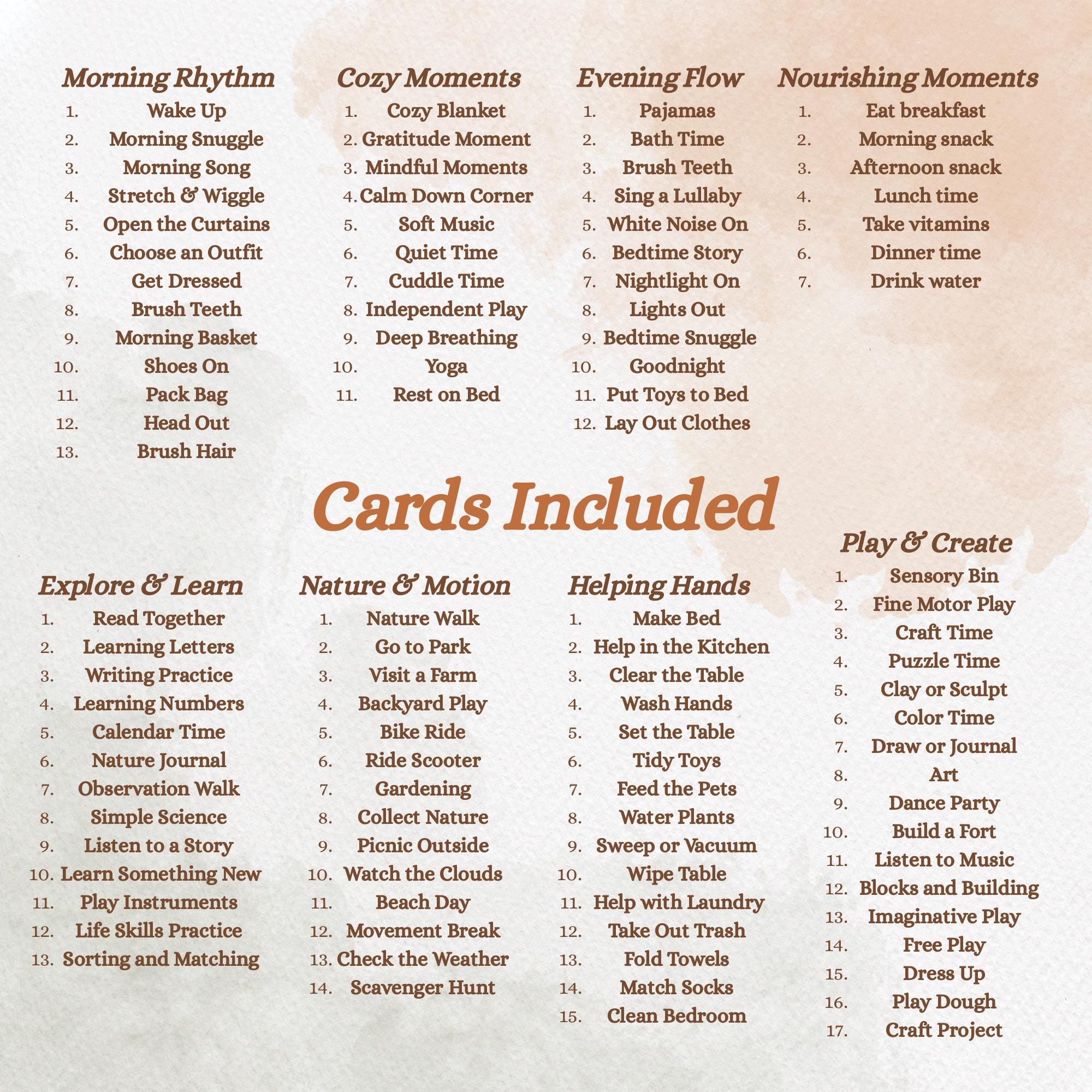 100+ Printable Routine Cards for Kids | Calm Daily Visual Schedule ...