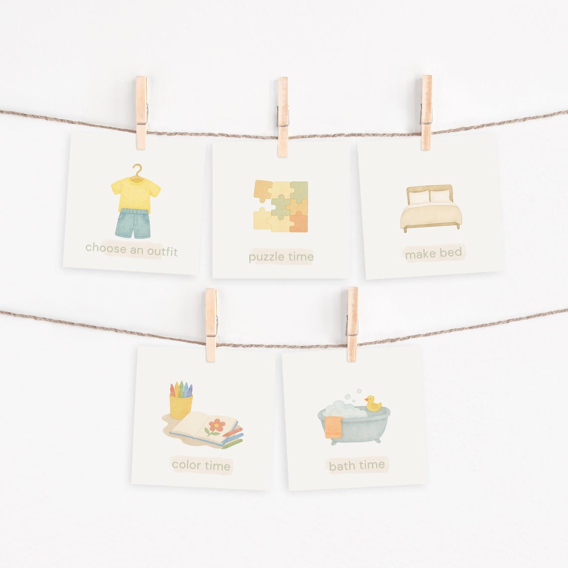 100+ Printable Routine Cards for Kids | Calm Daily Visual Schedule ...