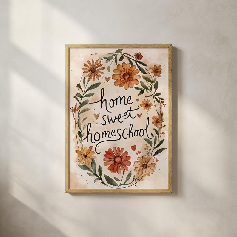 Home Sweet Homeschool Wall Art | Printable Kids School Room Decor ...