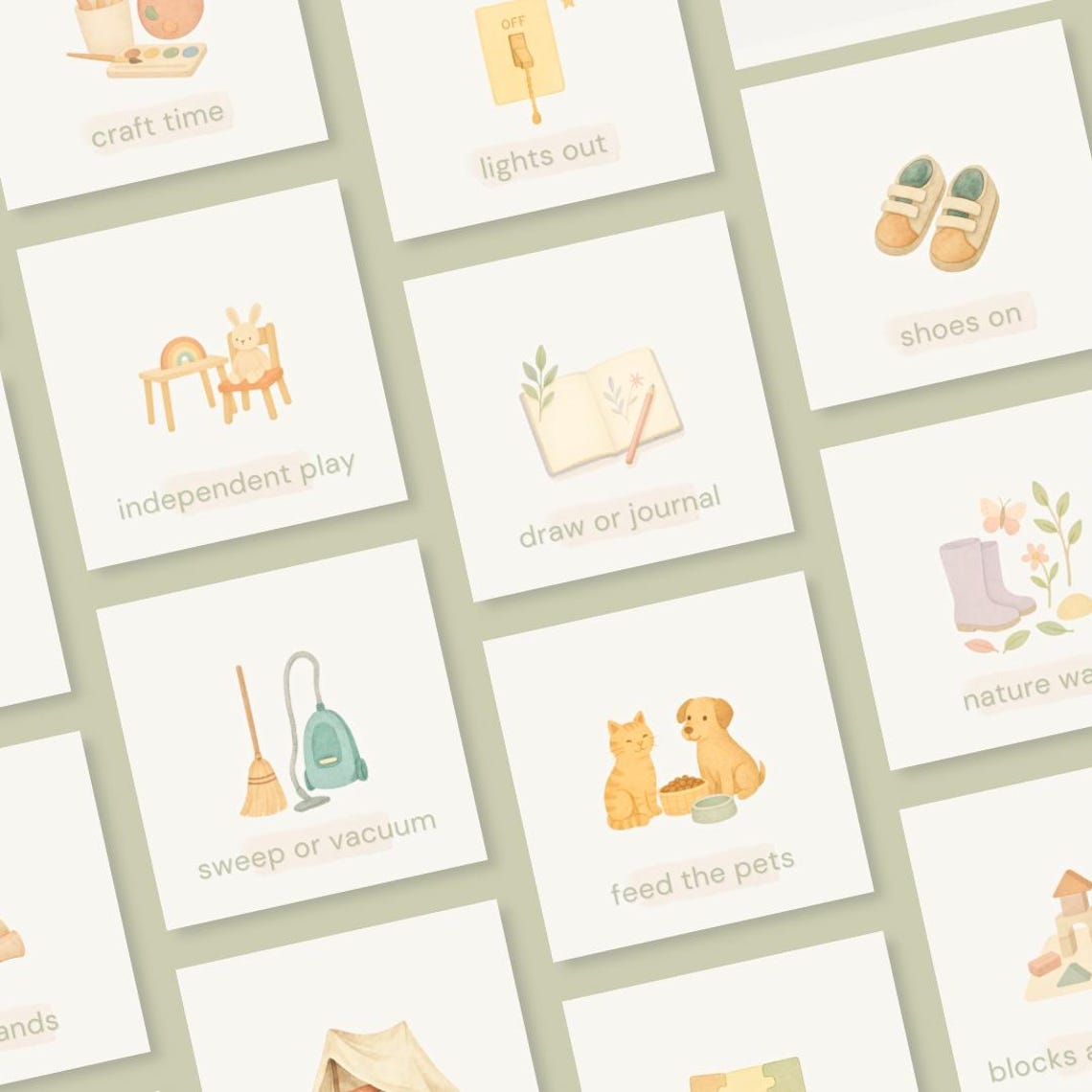 100+ Printable Routine Cards for Kids | Calm Daily Visual Schedule ...