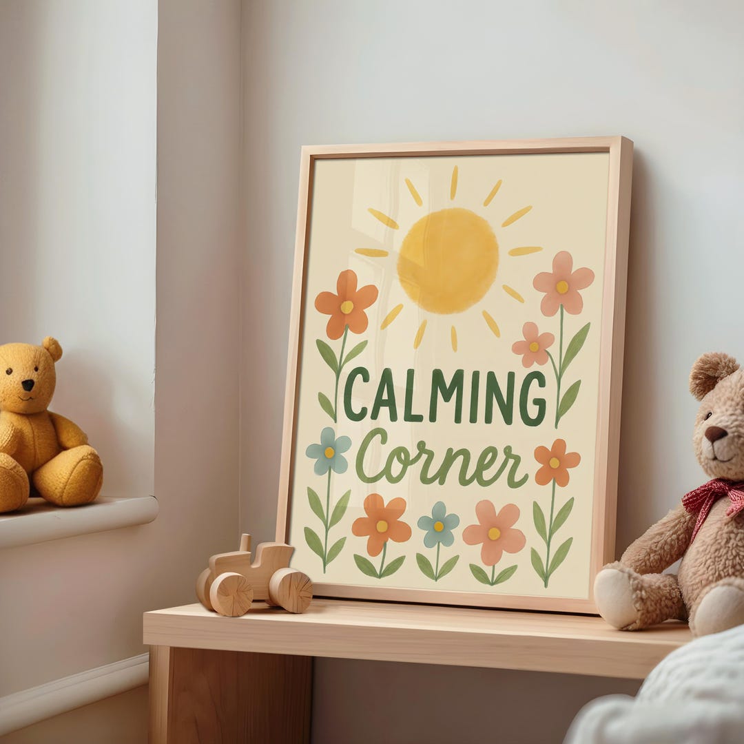 Calming Corner Wall Art | Kids Room Printable Poster | Gentle Parenting ...