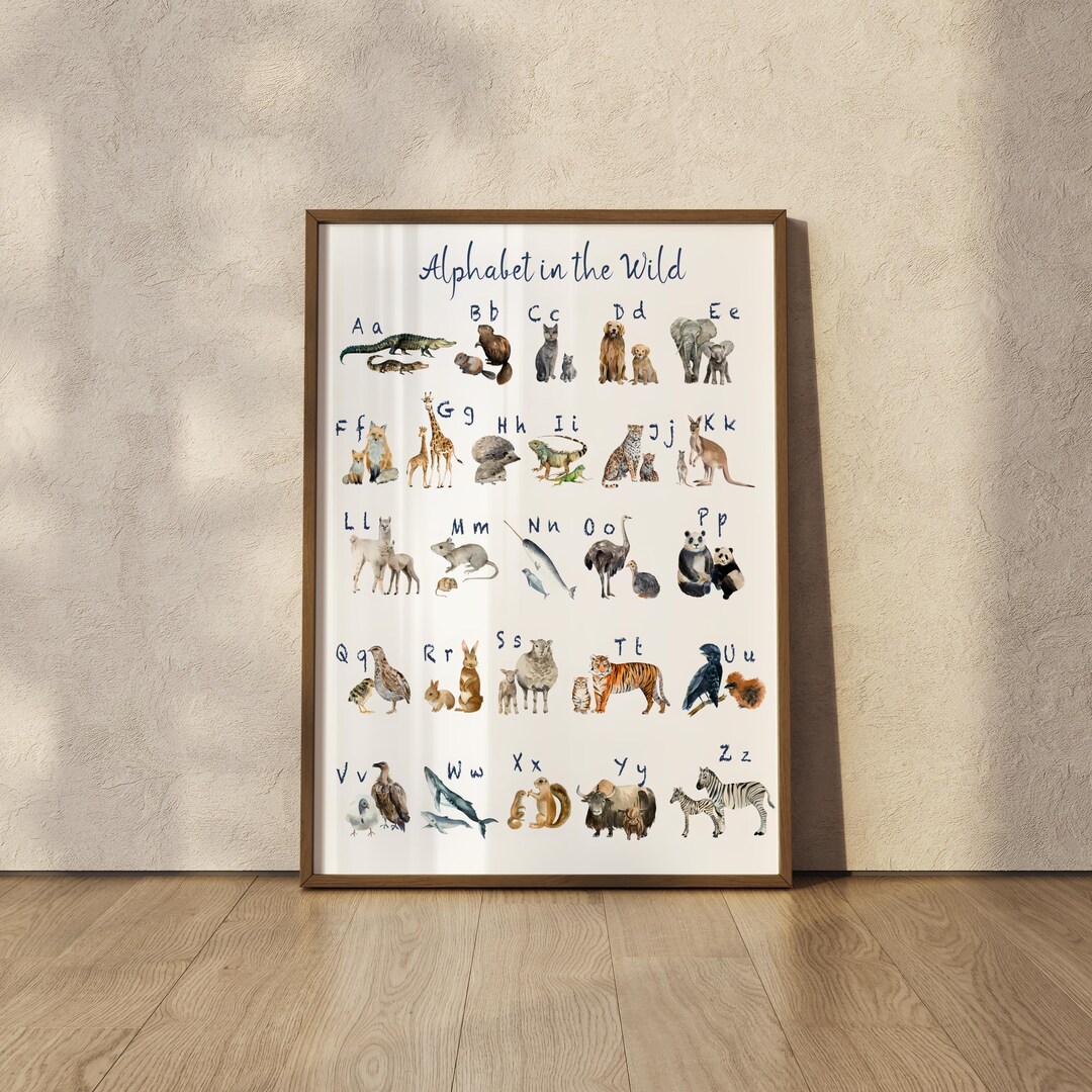 Wild Animal Alphabet Poster | ABC Animal Alphabet Printable | Kids ...