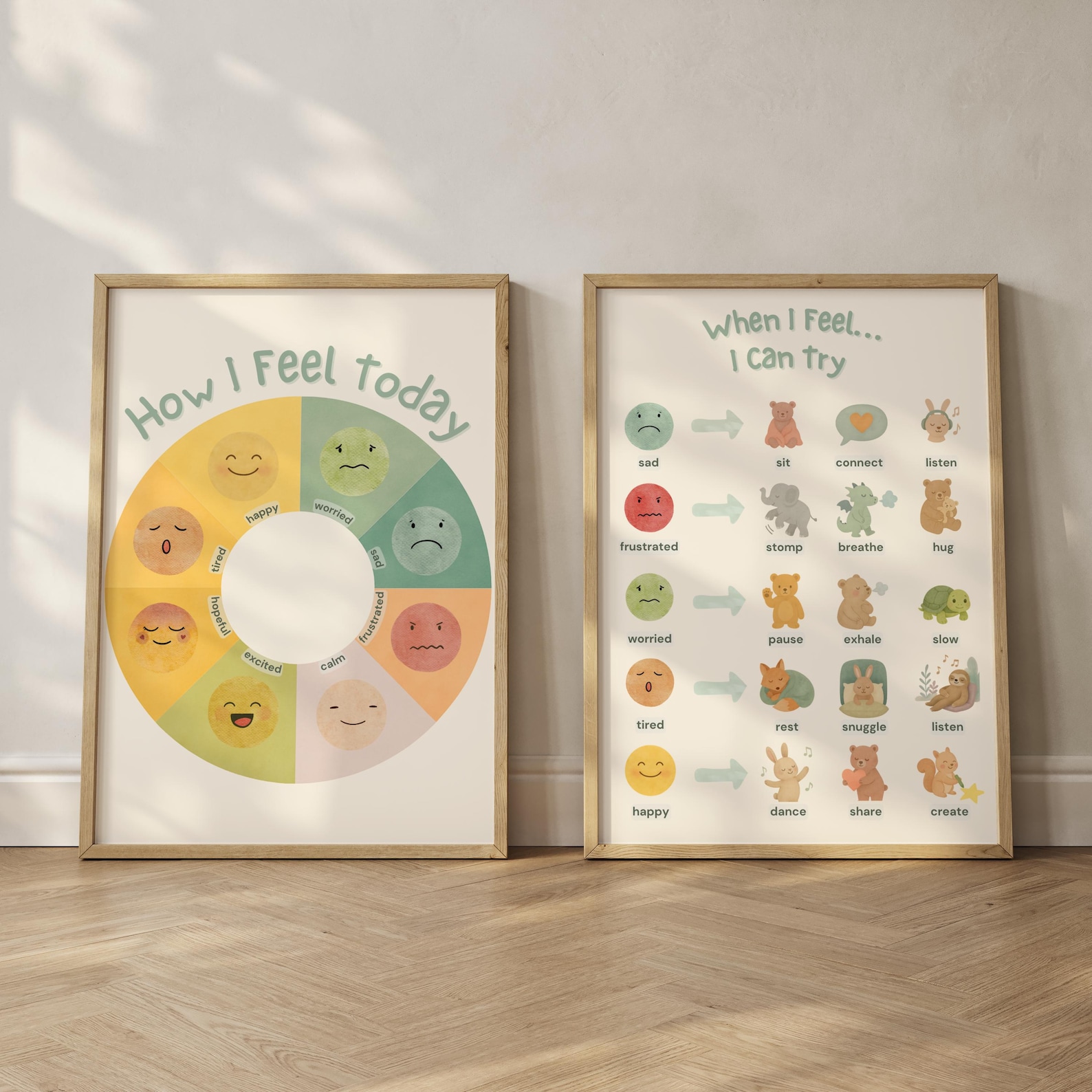 Feelings Chart for Kids Printable | Emotion Faces Poster | Coping ...