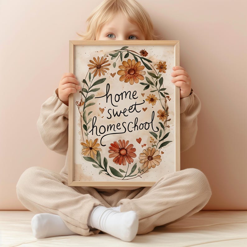 Home Sweet Homeschool Wall Art | Printable Kids School Room Decor ...