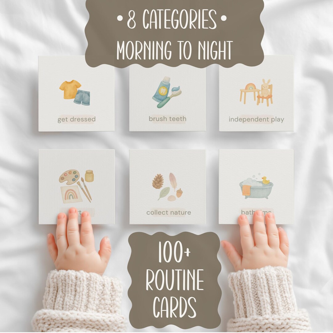 100+ Printable Routine Cards for Kids | Calm Daily Visual Schedule ...