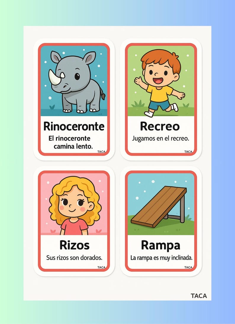 Spanish Articulation Cards- Tarjetas De Articulación Fonema /R/ Inicial ...