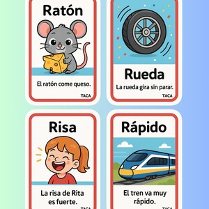 Spanish Articulation Cards- Tarjetas De Articulación Fonema /R/ Inicial ...