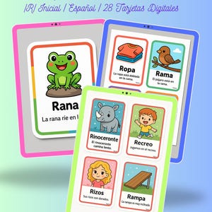 Spanish Articulation Cards- Tarjetas De Articulación Fonema /R/ Inicial ...