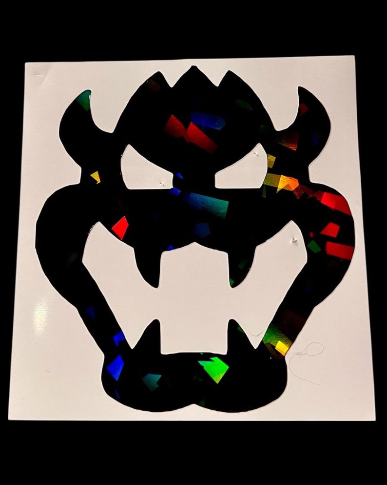 Bowser Logo Vinyl Decal – Super Mario Gamer Sticker - Etsy