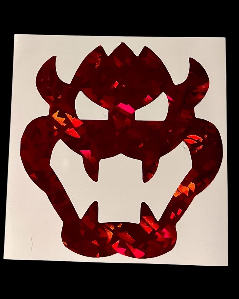 Bowser Logo Vinyl Decal – Super Mario Gamer Sticker - Etsy