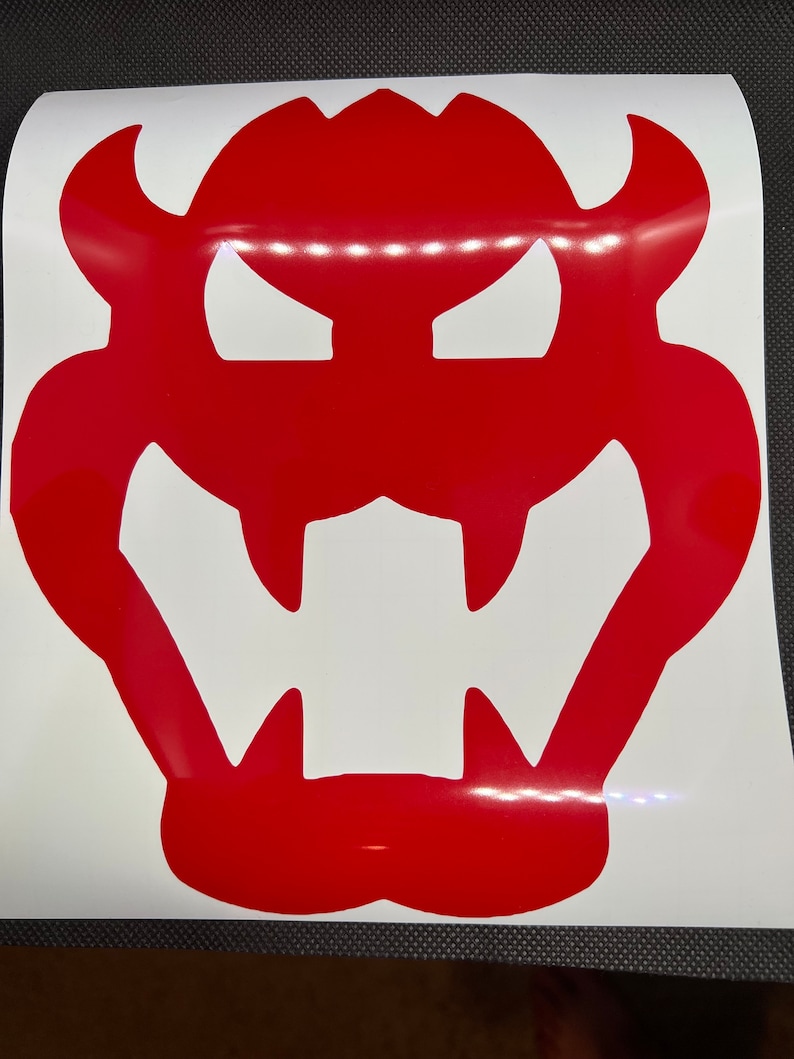 Bowser Head Vinyl Sticker - Etsy