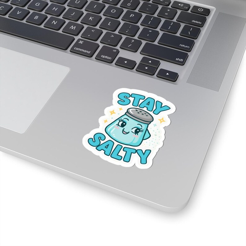 Funny Stay Salty Kiss-cut Stickers - Cute Laptop Decals, Humorous Gifts ...