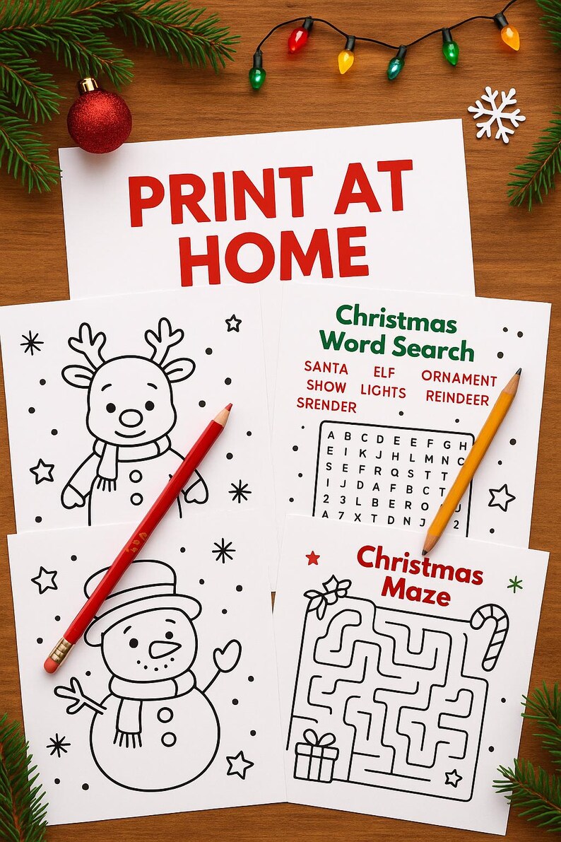 Christmas Kids Activity Bundle Printable - Etsy