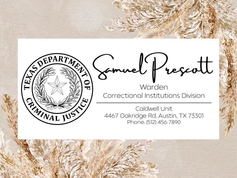 Texas State Logo Signature - Black & White, TDCJ [texas Department of ...