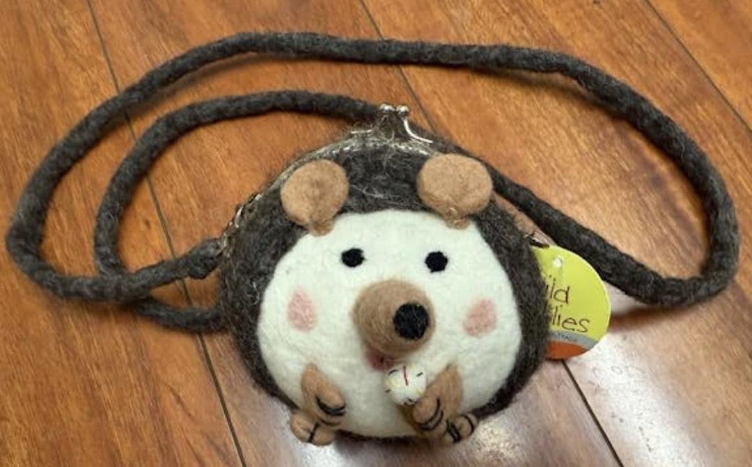 Wild Woolies Purse Crossbody Bag Small Kids Children Whimsical Critter ...