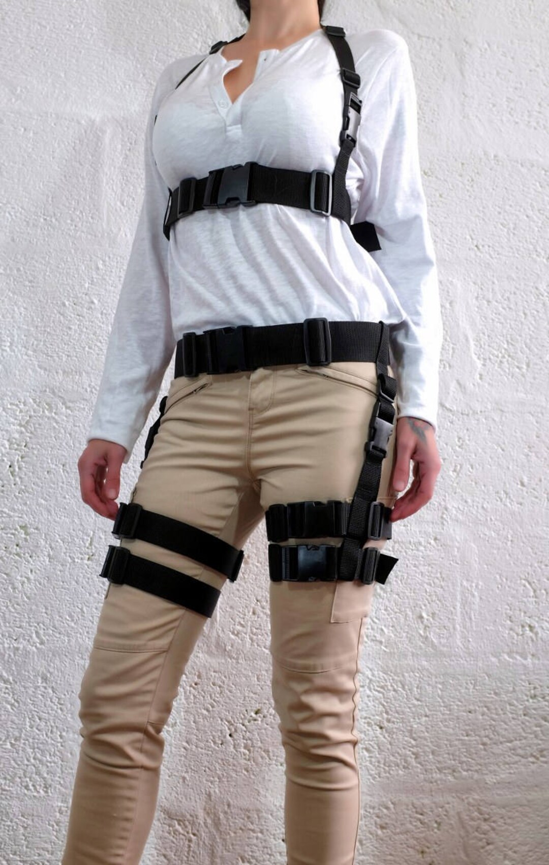 Tomb Raider Thigh Holster and Chest Harness Set - Size M - Etsy