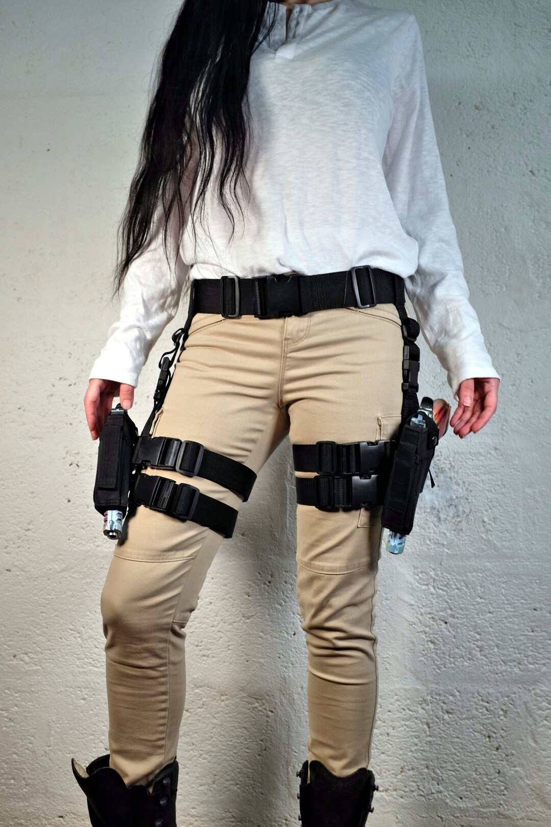 Tactical Thigh Harness With Dual Holsters: Cosplay Costume - Etsy