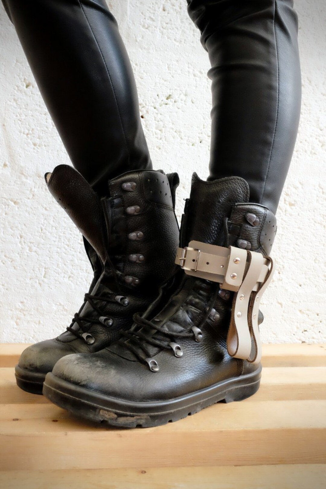 Burring Man Leather Boot Strap, Steampunk Events SALE - Etsy