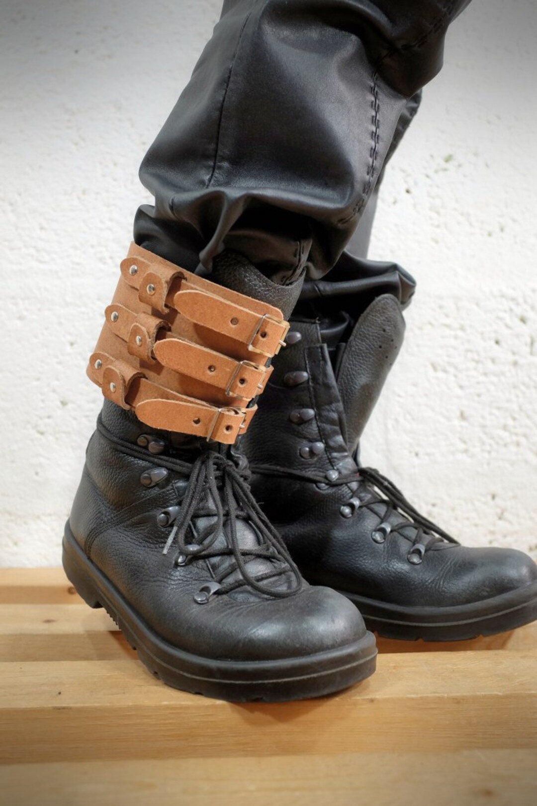 Rugged Tan Leather Boot Strap for Mad Max & Wasteland Weekend Cosplay ...