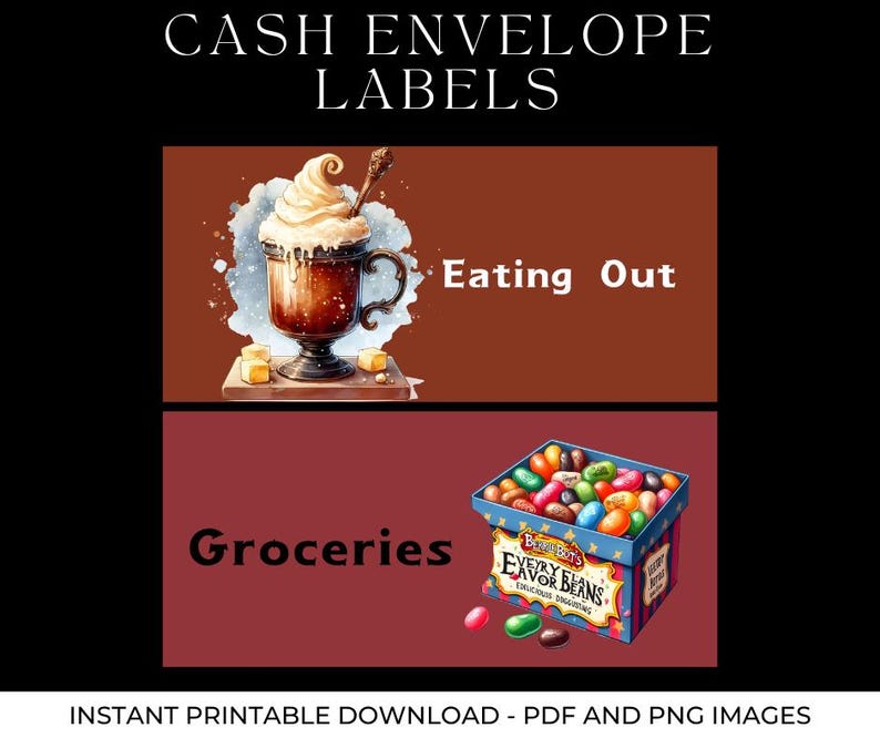 Wizarding Printable Cash Envelopes Inserts | Magic-themed Budgeting ...