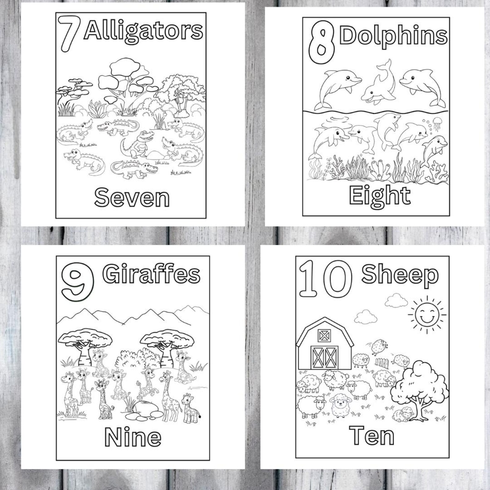 Coloring Pages for Preschoolers| Counting Coloring Pages| Number ...