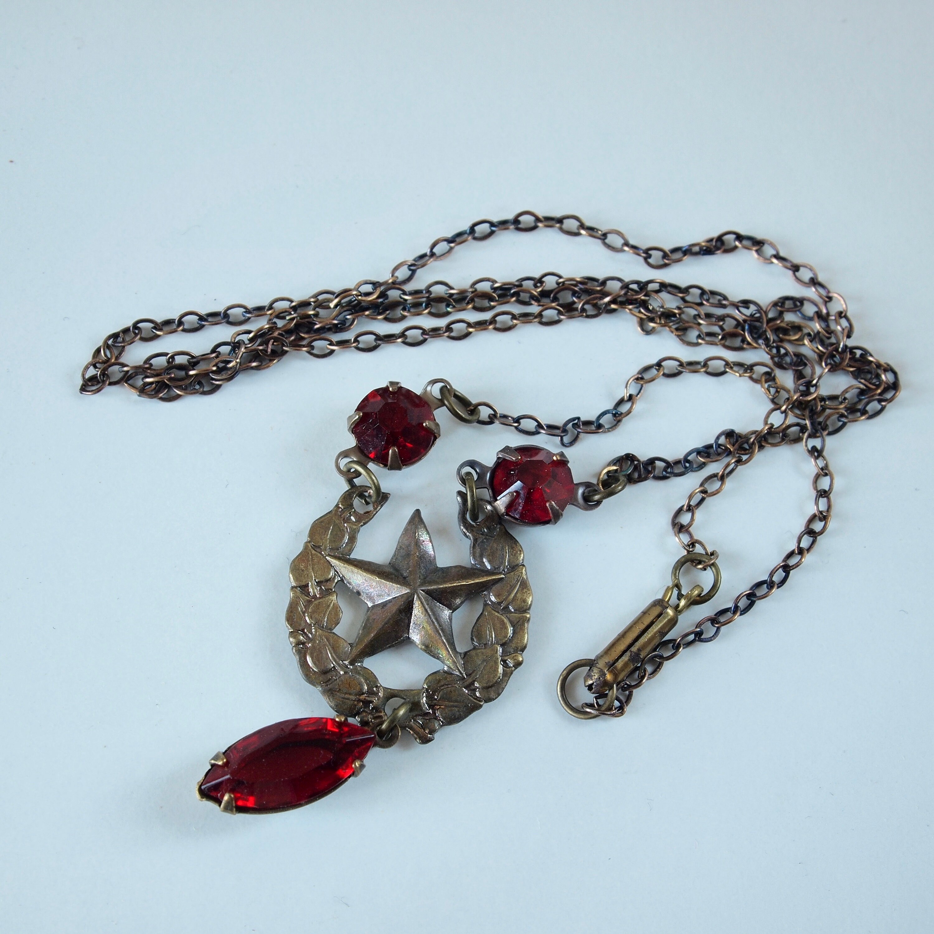 Soviet Star and Laurel Necklace Red and Gold Military Emblem - Etsy