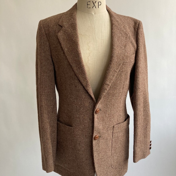 Brown Tweed Jacket With Elbow Patches - Etsy