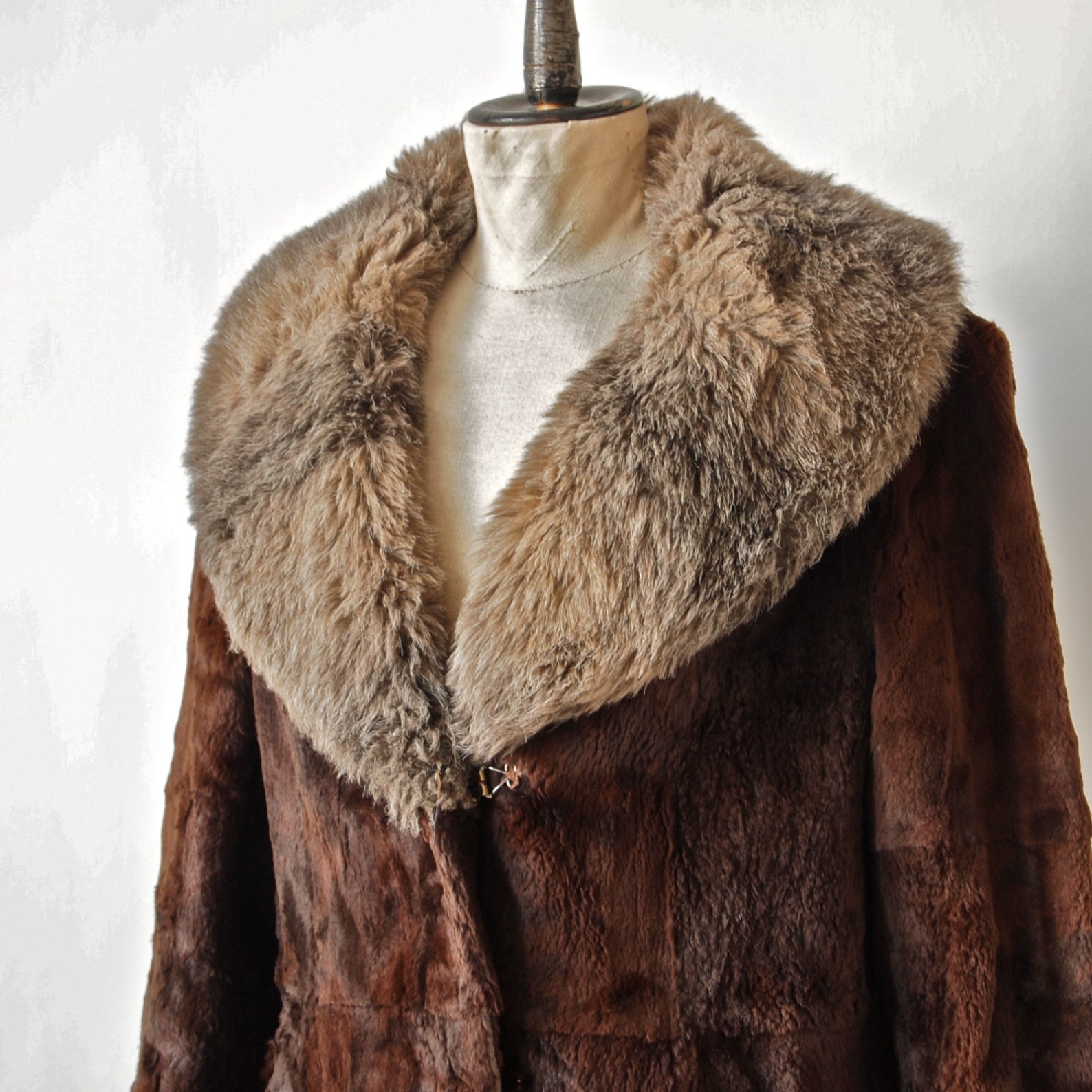 70's Fur Coat Brown Sheared Fur Czech Full Length Coat - Etsy
