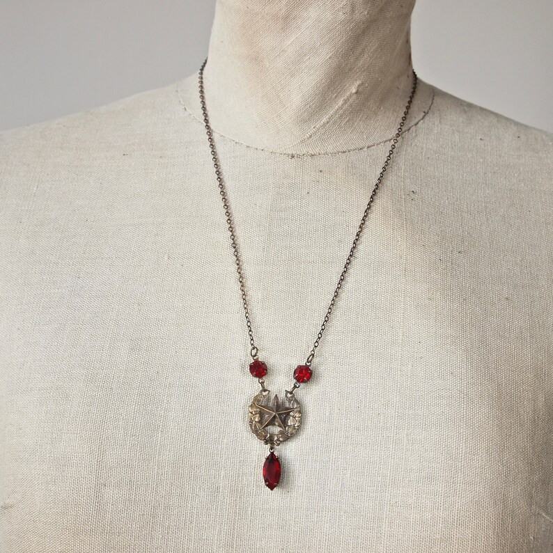 Soviet Star and Laurel Necklace Red and Gold Military Emblem - Etsy