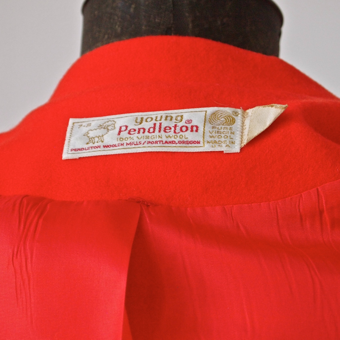 Orange Red 70's Virgin Wool Young Pendleton Blazer Jacket - Etsy